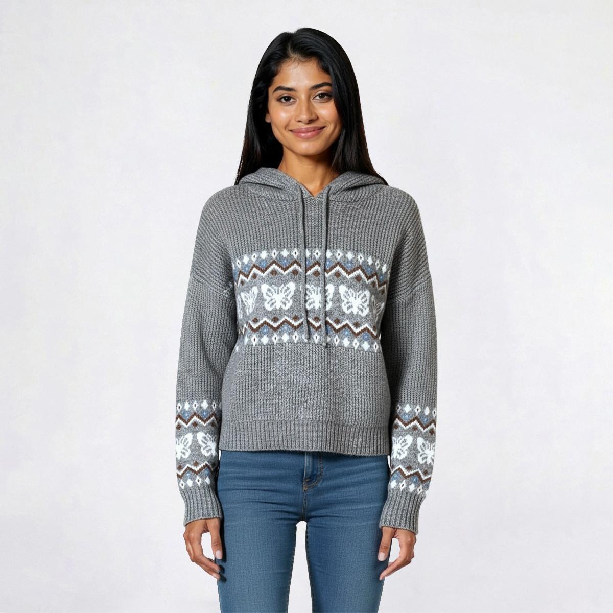 Click here for Juniors Madden Girl Fair Isle Knit Butterfly Sweat... prices